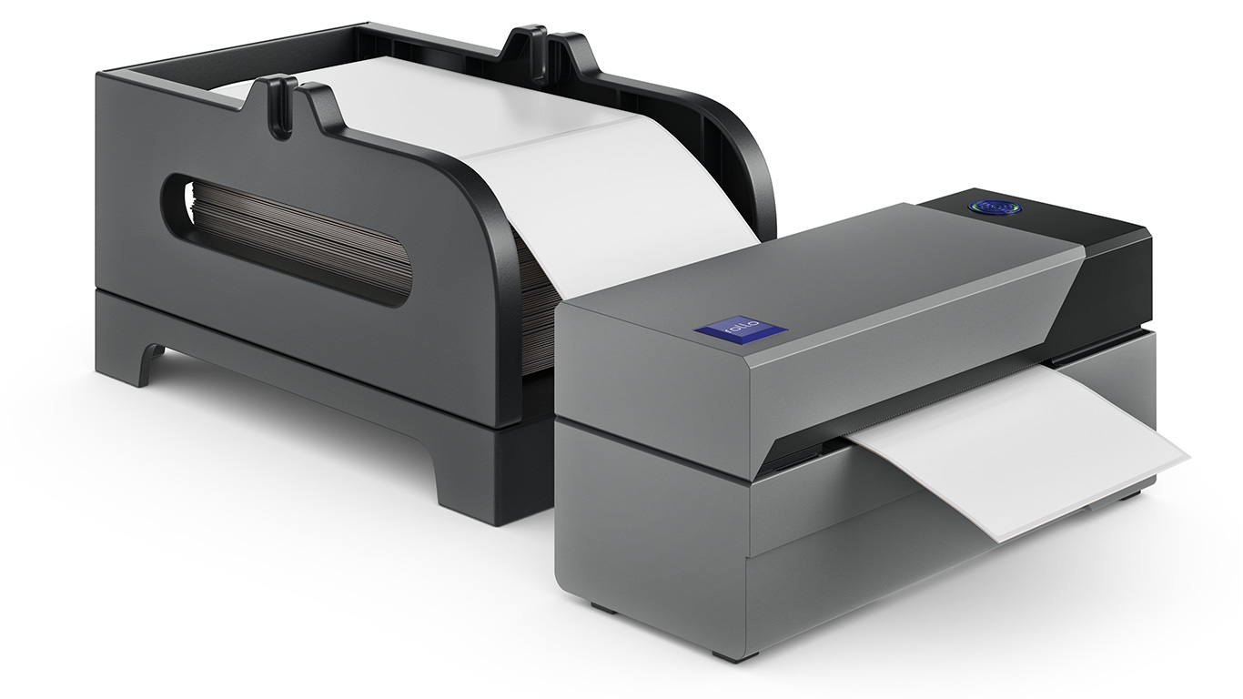 Label Holder Rolls And Stacks Rollo Printer